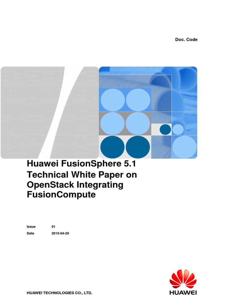 Huawei FusionSphere 5.1 Technical White Paper On OpenStack Integrating FusionCompute (Cloud Data ...