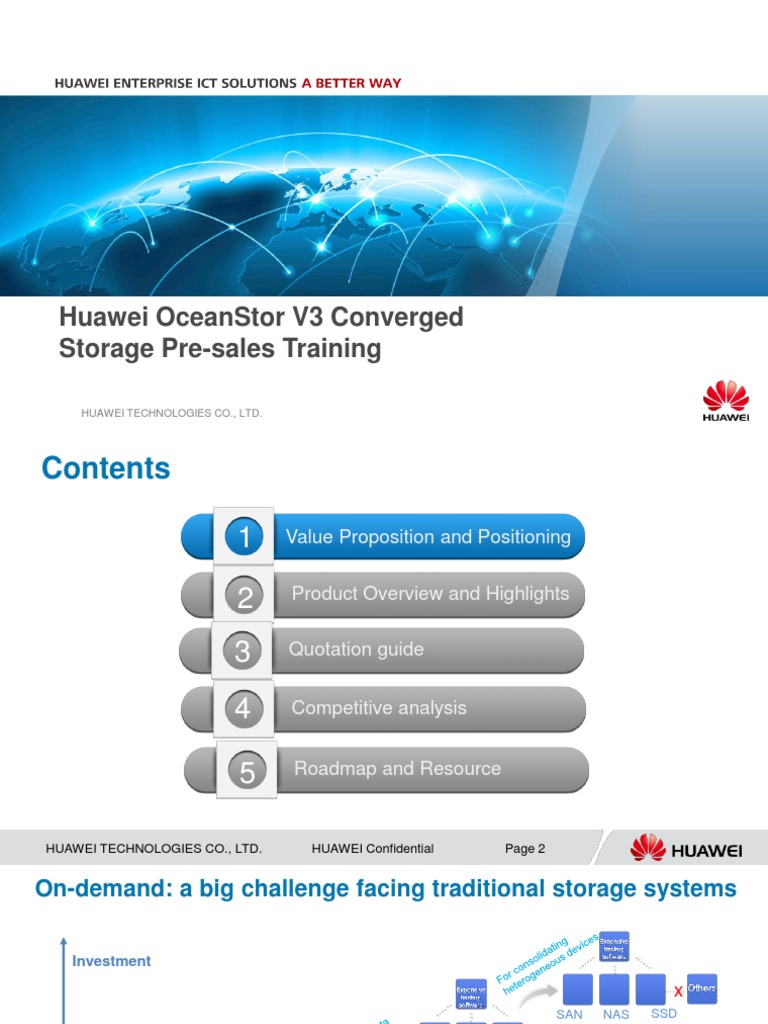 Huawei OceanStor V3 Converged Storage Pre-Sales Training | PDF | Solid ...