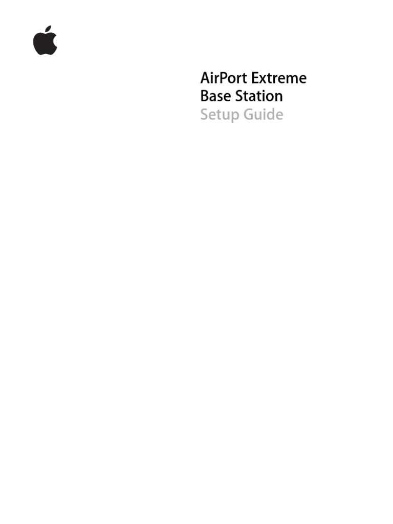Airport Extreme Base Station Setup Guide | PDF | Airport | Internet Access