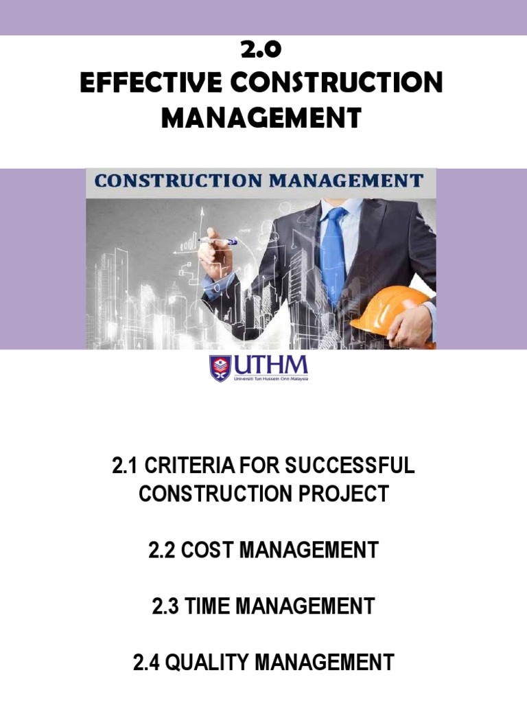Effective Construction Management Guide | PDF | Cost Accounting ...