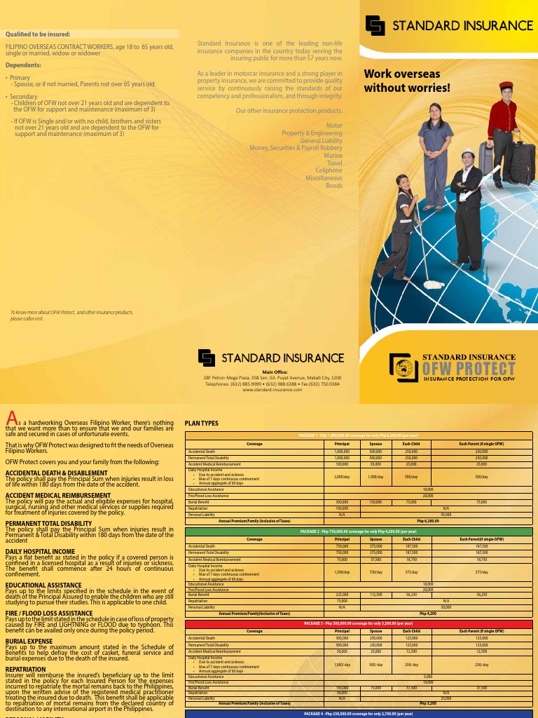 Ofw Protect: Work Overseas Without Worries! | PDF | Disability ...