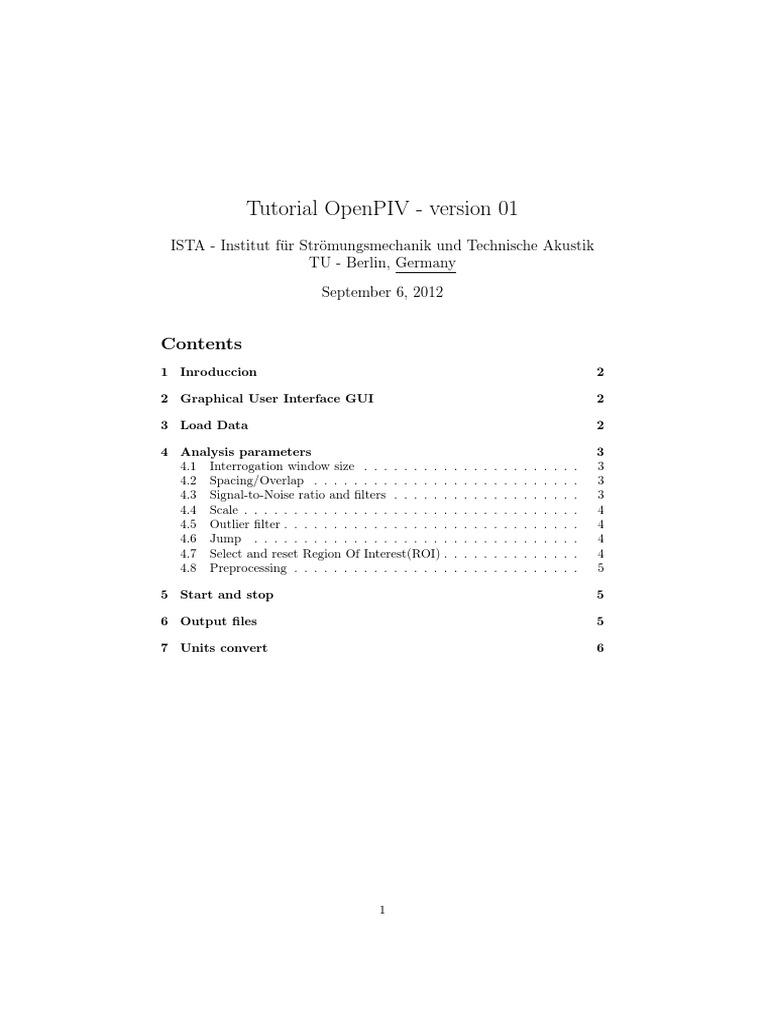Tutorial Openpiv - Version 01 | PDF | Graphical User Interfaces | Outlier