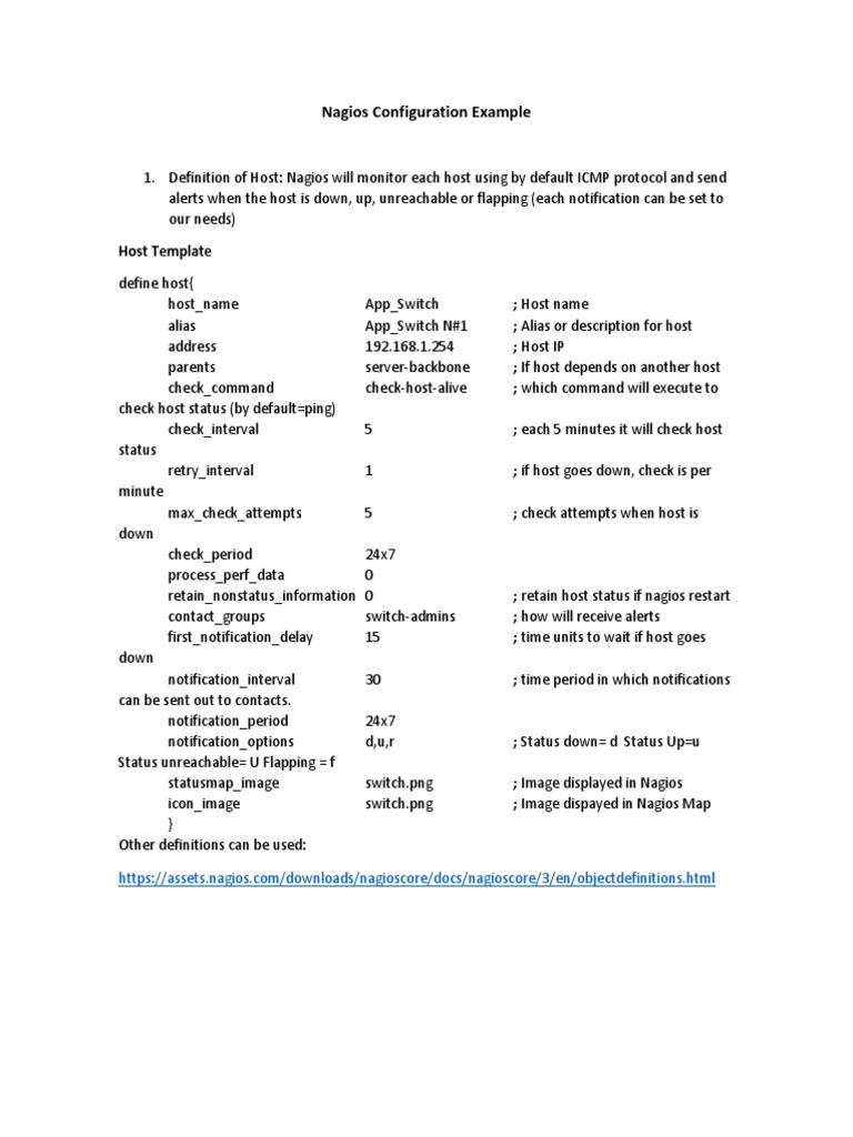 Nagios Configuration Example | PDF | Communications Protocols | Areas ...