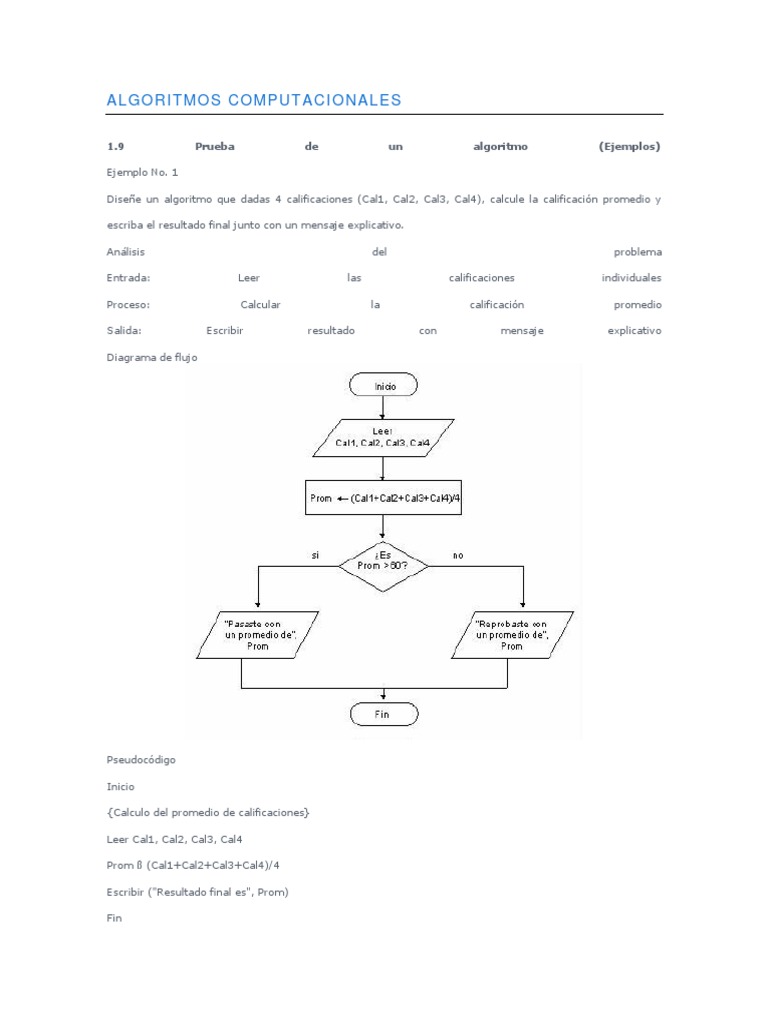 Algoritmos Computacionales | PDF | Algoritmos | Algoritmos y Estructuras de Datos