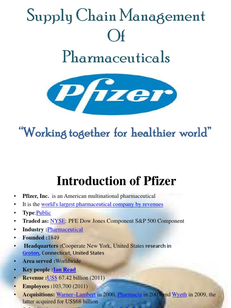 SCM Pfizer | Pfizer | Supply Chain