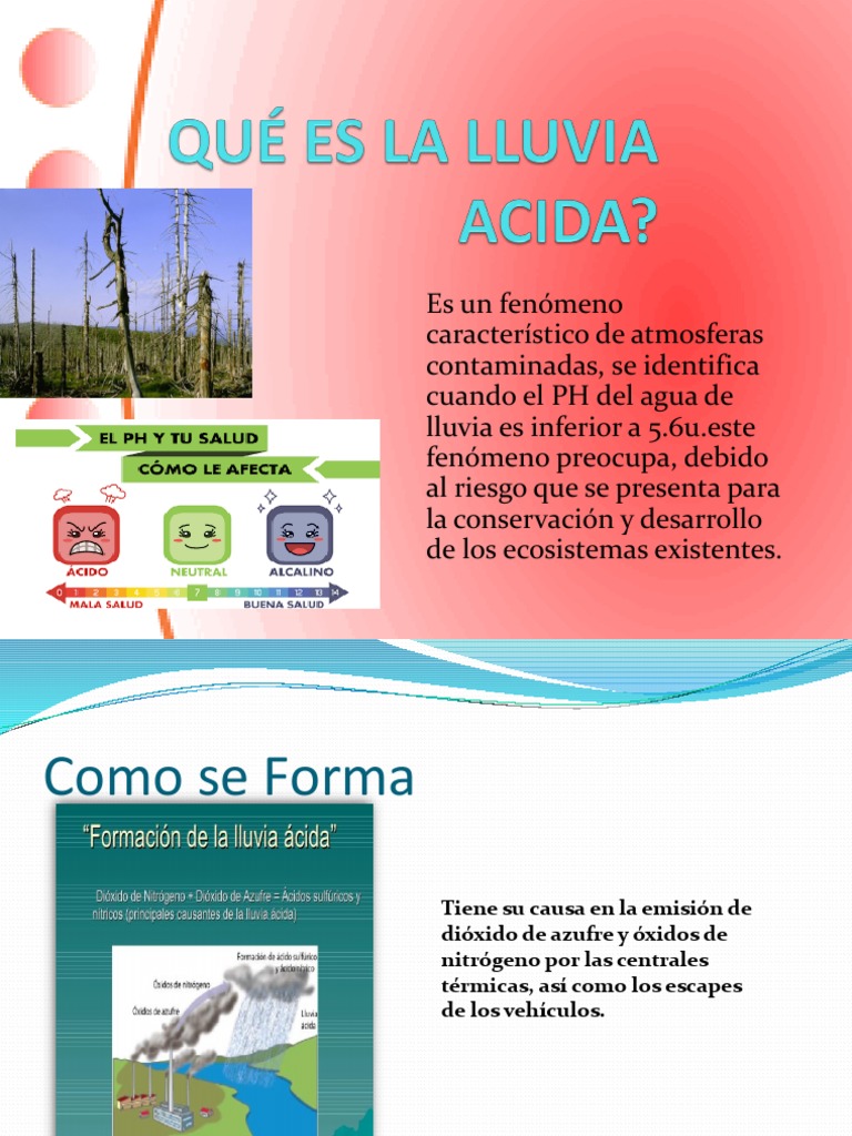 Lluvia Ácida: Causas y Efectos | PDF | Deforestación | Los bosques