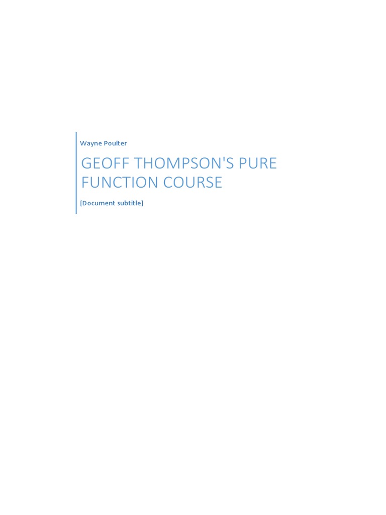 Geoff Thompson Pure Function | Download Free PDF | Meditation | Friendship