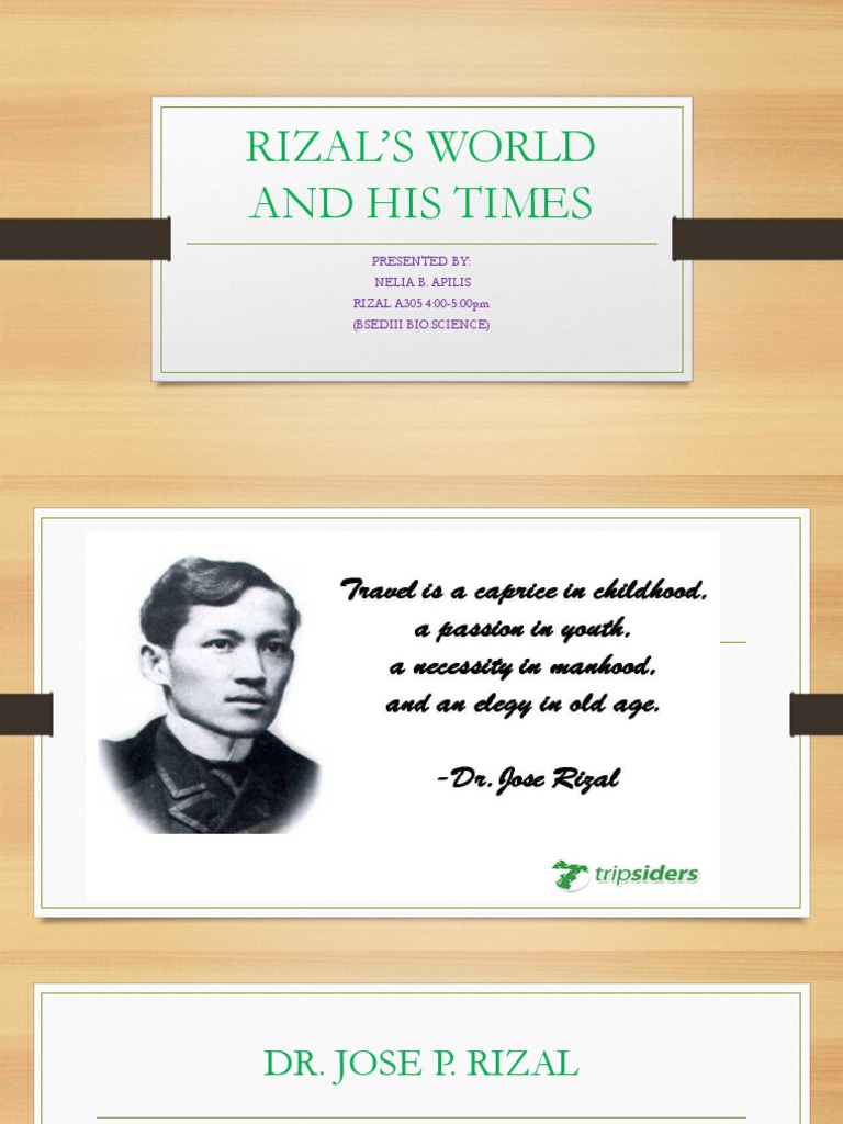 Rizal's World and His Times | PDF | Philippines | Colonialism