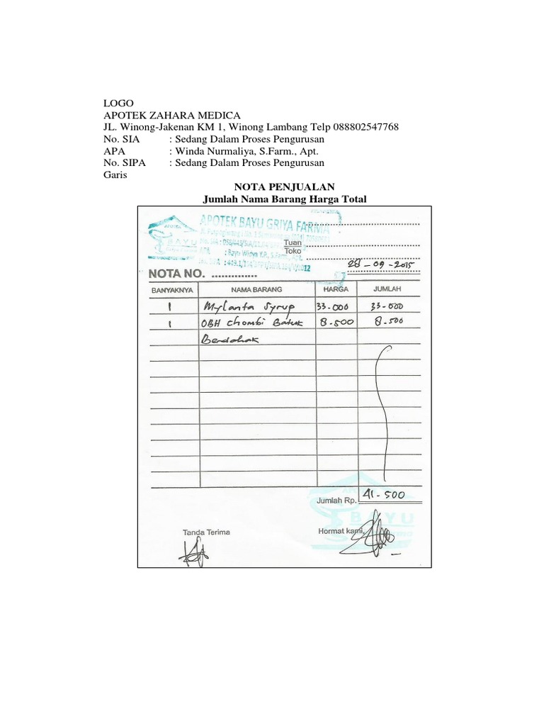 Nota & Kwitansi | PDF