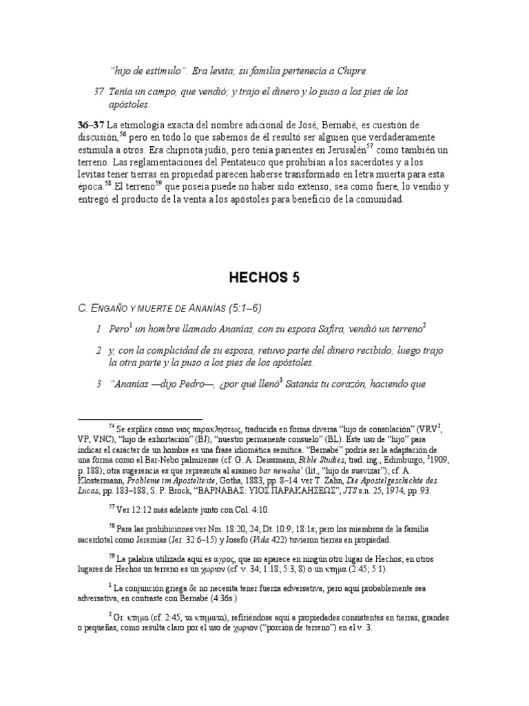 Hechos de Los Apostoles 5 y 6 F. F. Bruce | PDF | Septuaginta | San Pedro