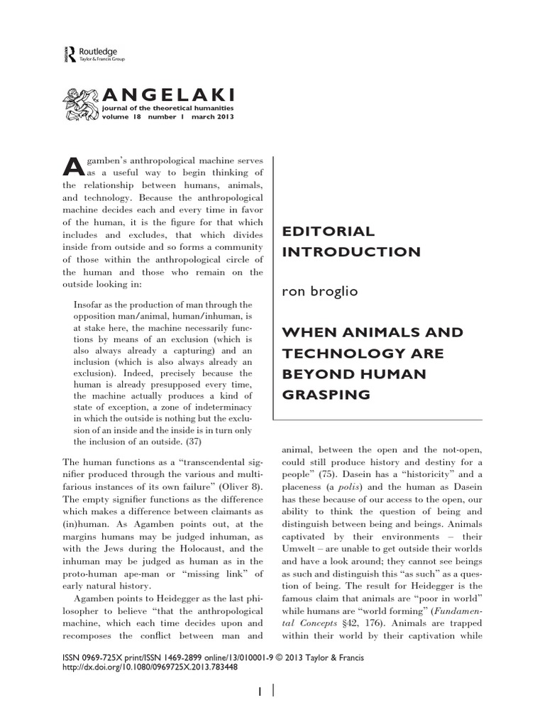 Angelaki When Animals and Technology Are Beyond Human Grasping PDF ...