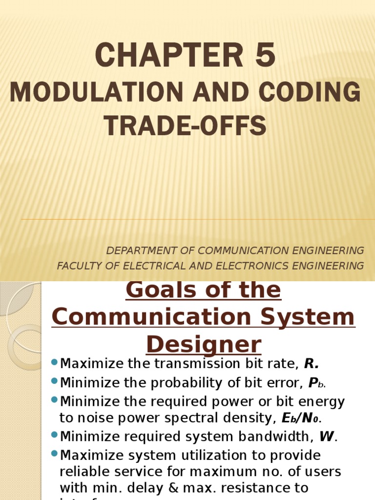 Chapter 5 - Modulation & Coding Trade-Offs | PDF | Modulation | Bandwidth (Signal Processing)