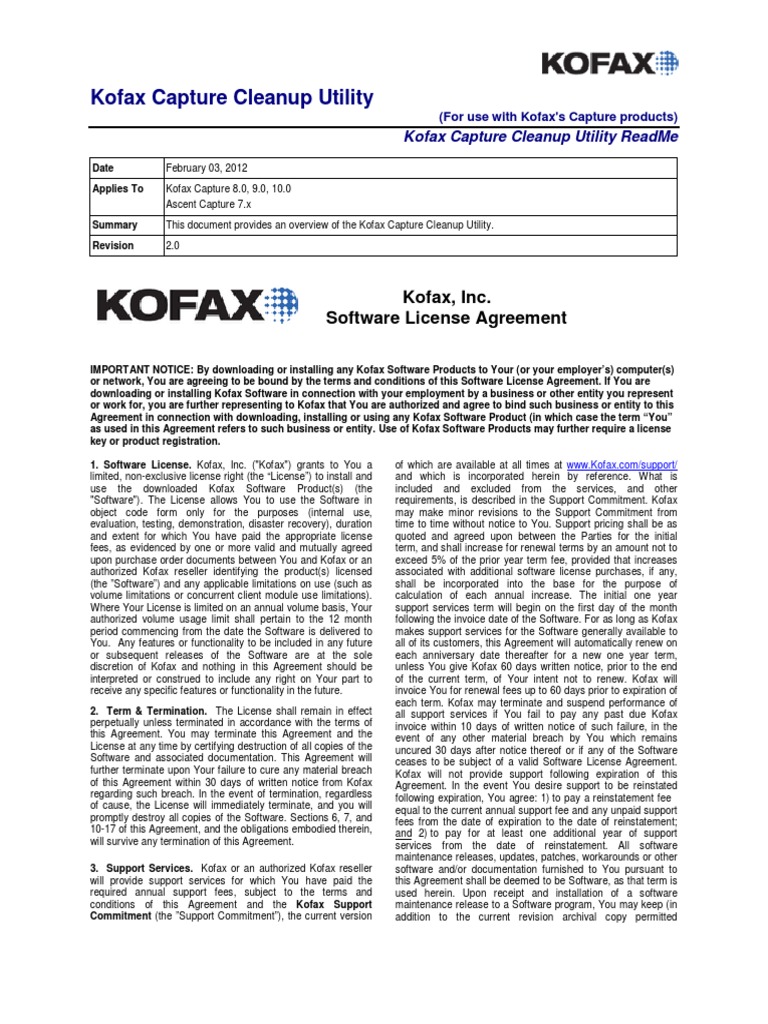 Kofax Capture Cleanup Utility PDF | PDF | Windows Registry | Arbitration