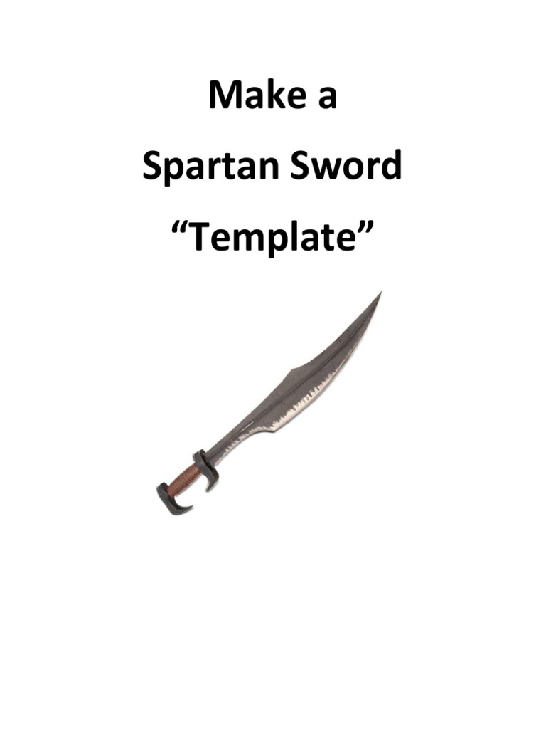 Make A Spartan Sword Template PDF | PDF