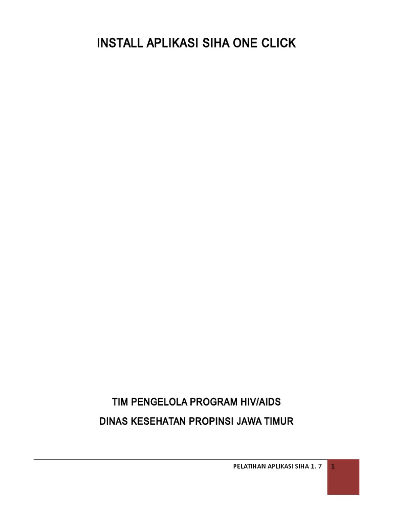 Instalasi dan Update Aplikasi SIHA 1.7 | PDF