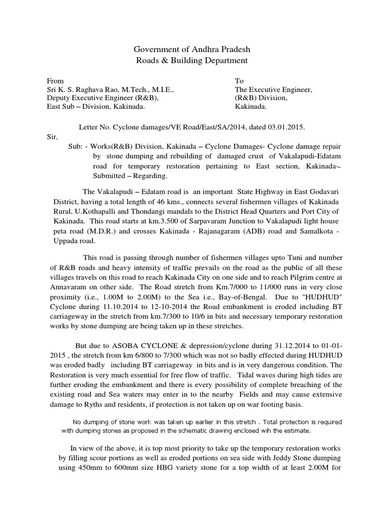 Cov. Letter | PDF | Erosion | Levee