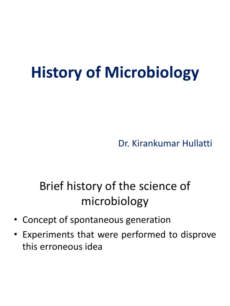 History of Microbiology | PDF | Microorganism | Louis Pasteur