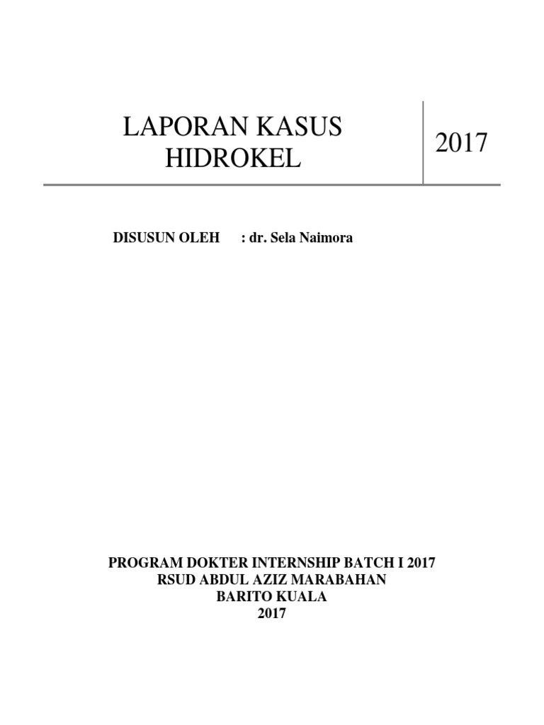 Laporan Kasus Hidrokel Internsip | PDF