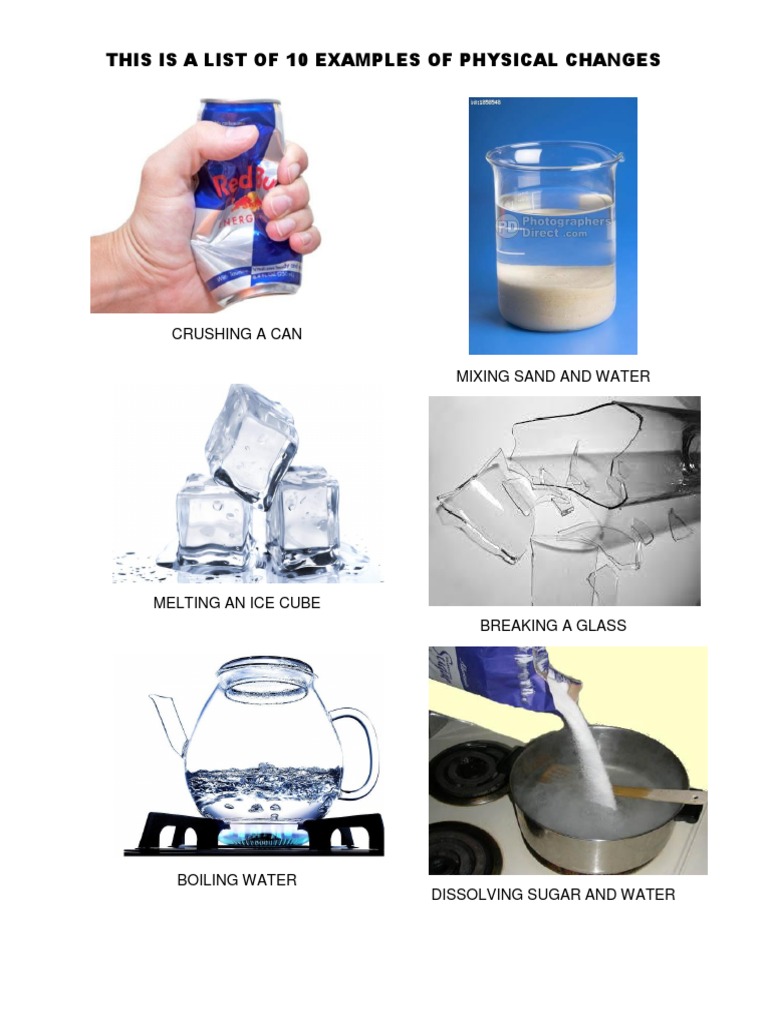 Physical Changes of Matter | PDF | Science & Mathematics