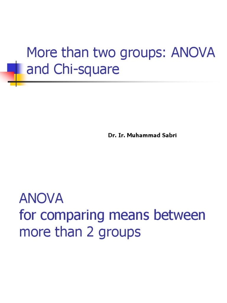 3 ANOVA and Chi Square | PDF | F Test | Analysis Of Variance