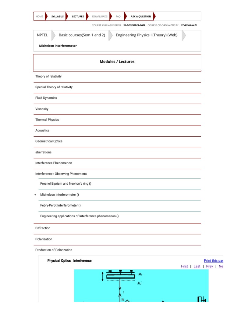 NPTEL Engineering Physics Overview | PDF