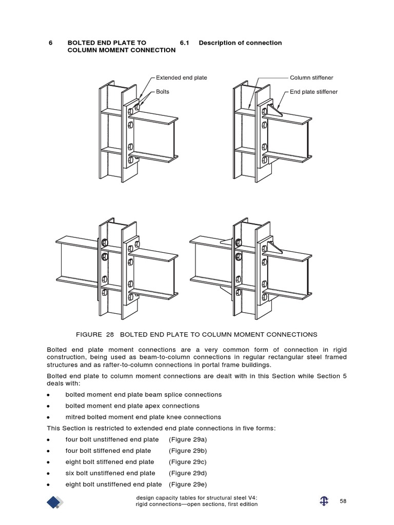 End Plate Moment Connection | PDF | Structural Steel | Column
