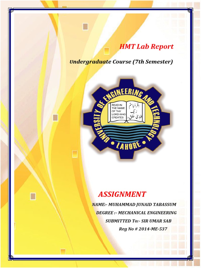 HMT Lab Report | PDF | Thermal Conduction | Heat Transfer