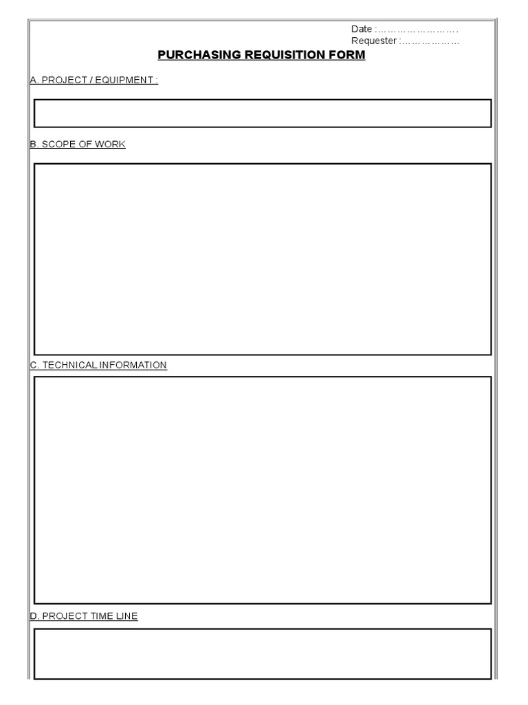 Purchasing Requisition Form Template | PDF