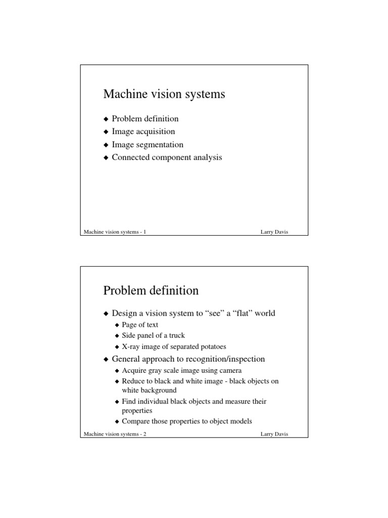 Machine Vision | PDF