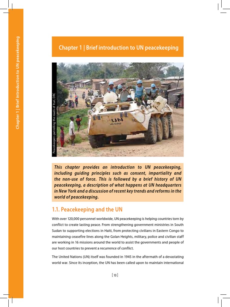 Chapter 1 - Brief Introduction To UN Peacekeeping | PDF | Peacekeeping ...