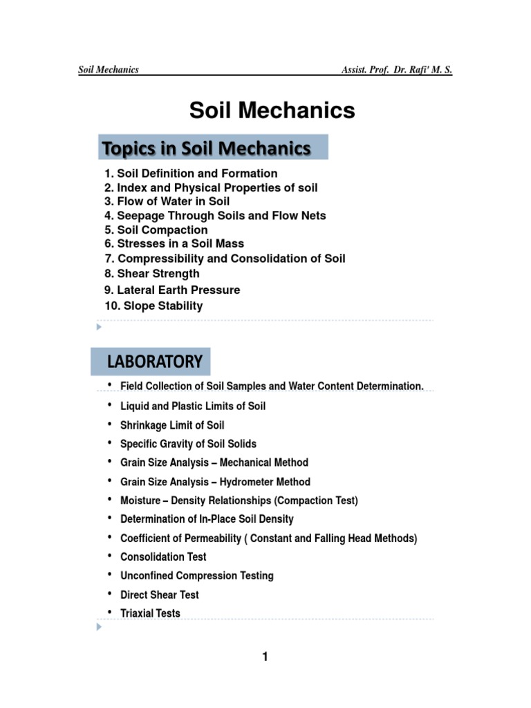 Soil Mechanics: Definitions and Topics | PDF | Soil Mechanics | Weathering