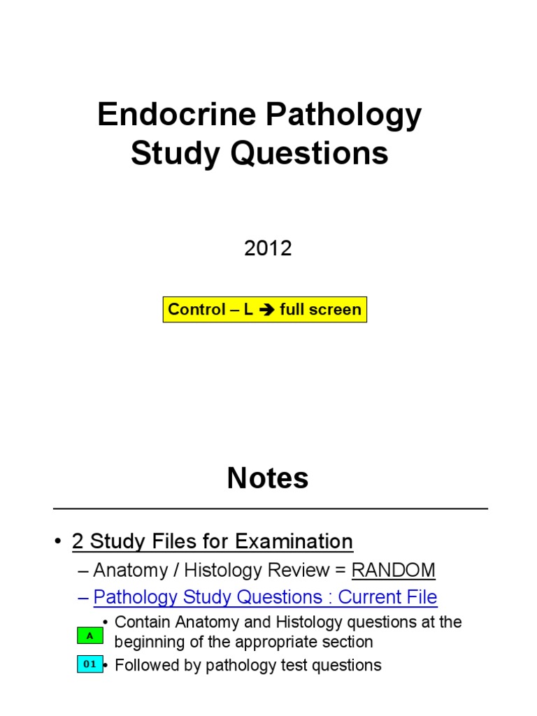 Endocrine Pathology Test Preparation | PDF | Thyroid | Pancreas