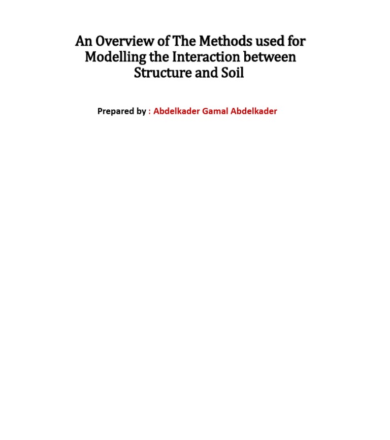An Overview of The Methods Used For Modelling | PDF
