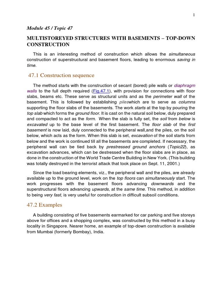 Top-Down Construction: A Method for Simultaneous Construction of ...