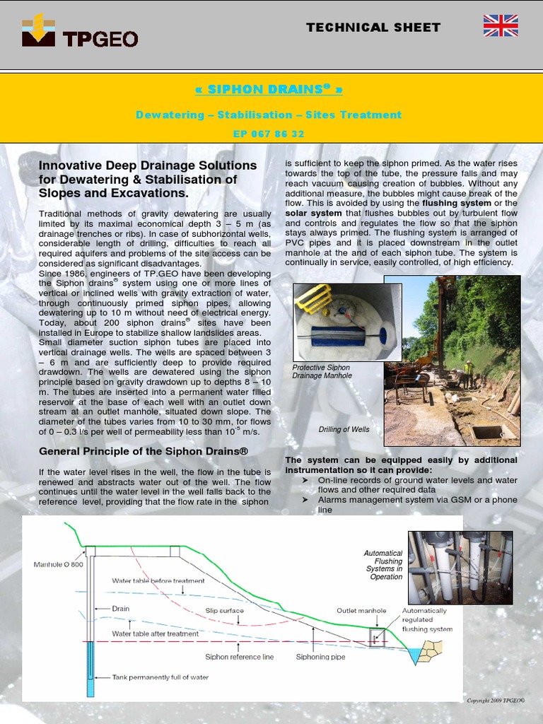 1717864878siphon Drains en | PDF | Drainage | Landslide