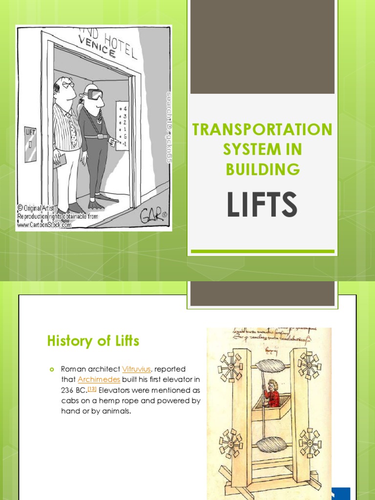 Lifts: Transportation System in Building | PDF | Elevator | Door