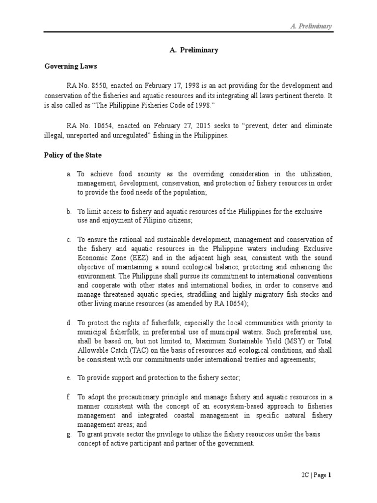 Overview of RA 10654: Fisheries Code | PDF | Territorial Waters ...