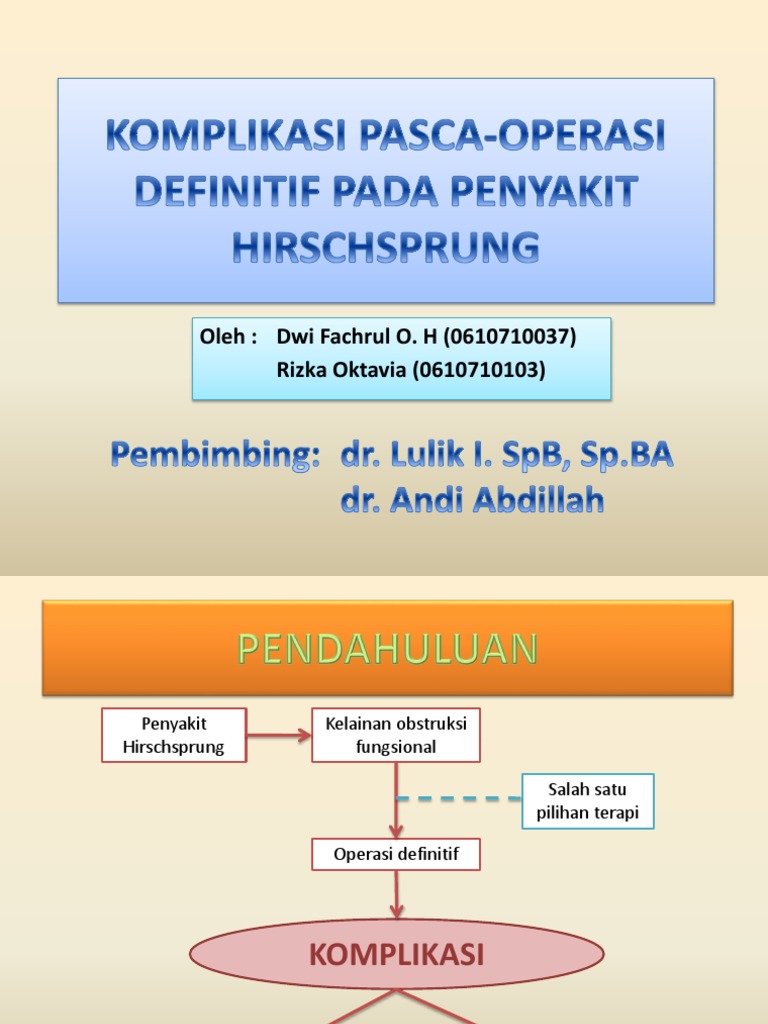 Komplikasi Pasca Operasi Definitif Pada Penyakit Hirschsprung | PDF