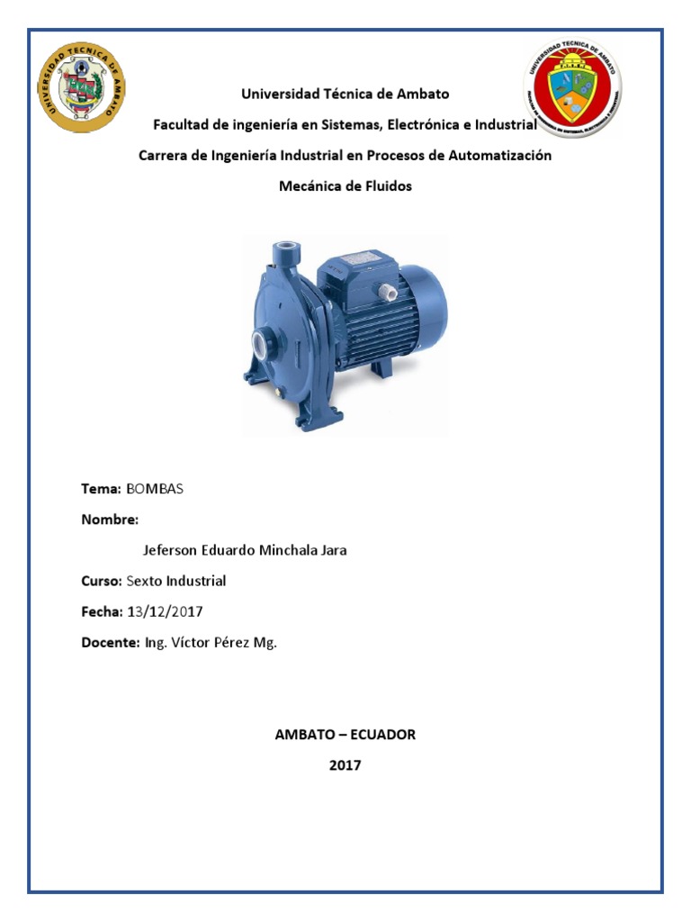 Parámetros Que Implican La Seleccion de Bomba | PDF | Bomba | Fricción