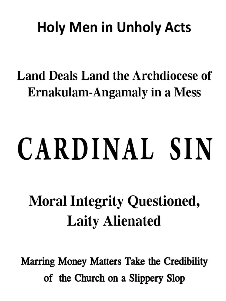 Holy Men in Unholy Acts: Cardinal Sin | PDF | Catholic Church ...