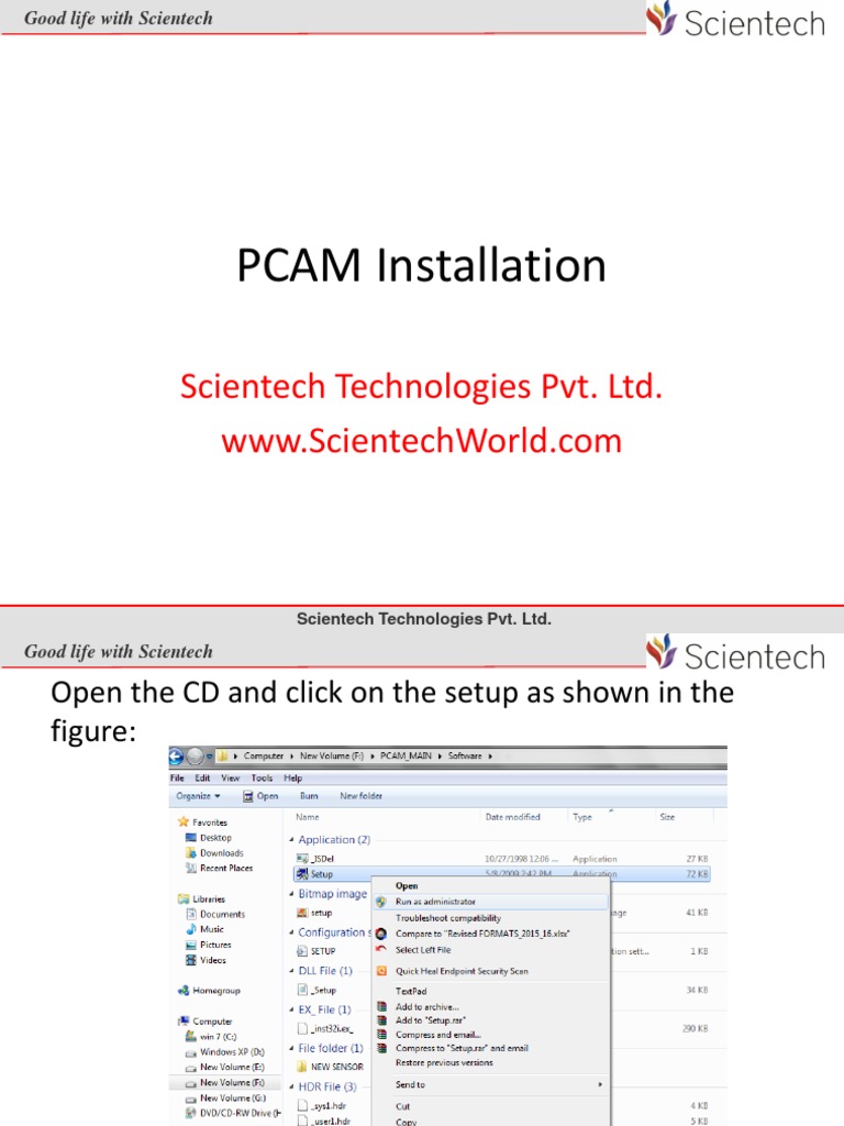 PCAM Installation: Scientech Technologies Pvt. LTD | PDF | Printed ...