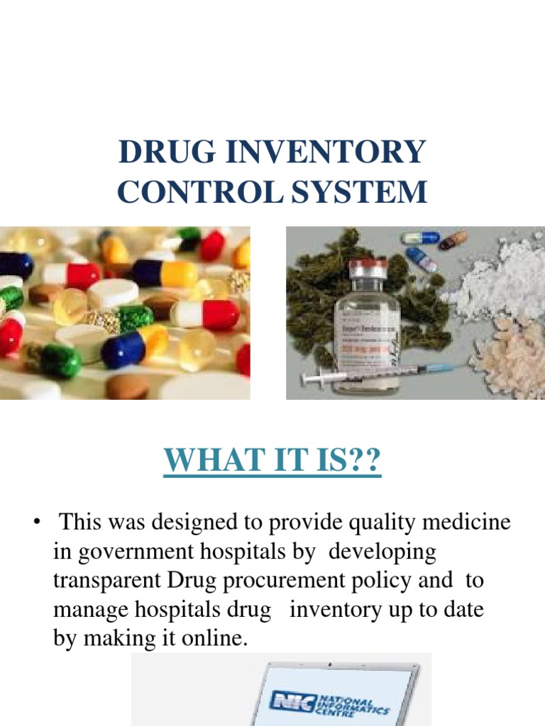 Drug Inventory Control System | PDF | Computing | Business