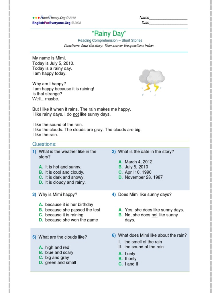 Rainy Day PDF | PDF