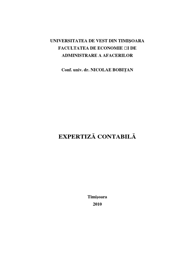 Expertiza Contabila PDF | PDF