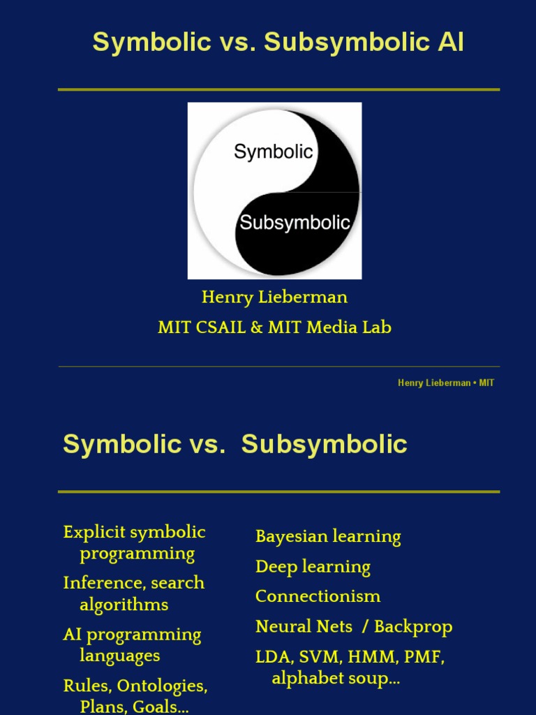 Symbolic vs. Subsymbolic AI | PDF | Artificial Intelligence | Intelligence (AI) & Semantics