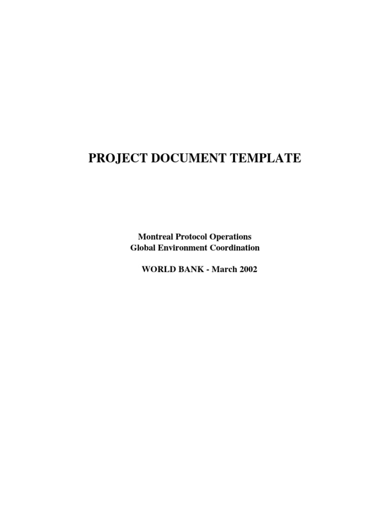 Project Document Template March 2000 | PDF | Chlorofluorocarbon | Nature