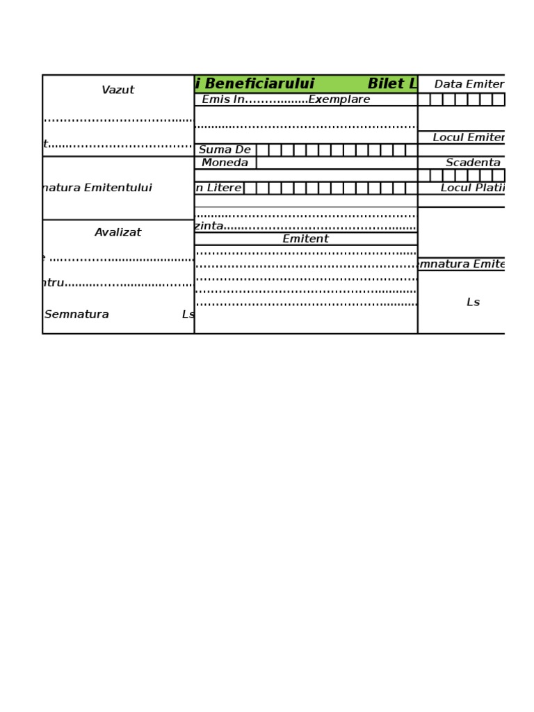 Bilet La Ordin | PDF