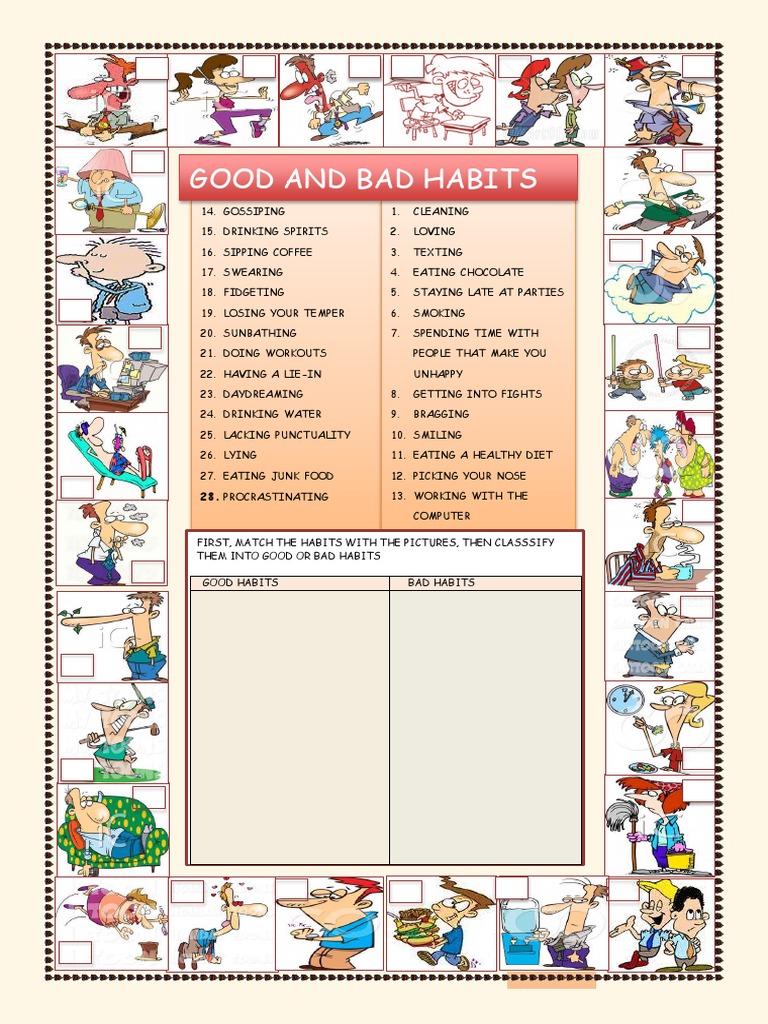 Good and Bad Habits - 40856 | PDF