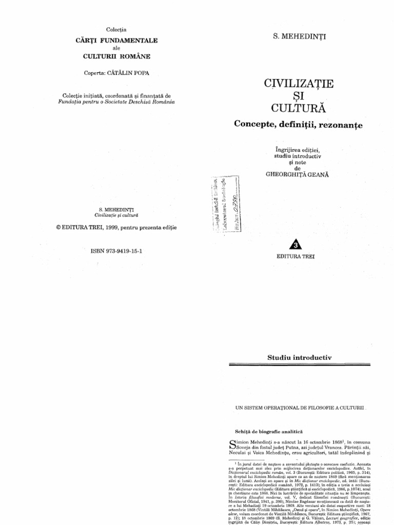 Simion Mehedinti-Civilizatie-Si-Cultura PDF | PDF
