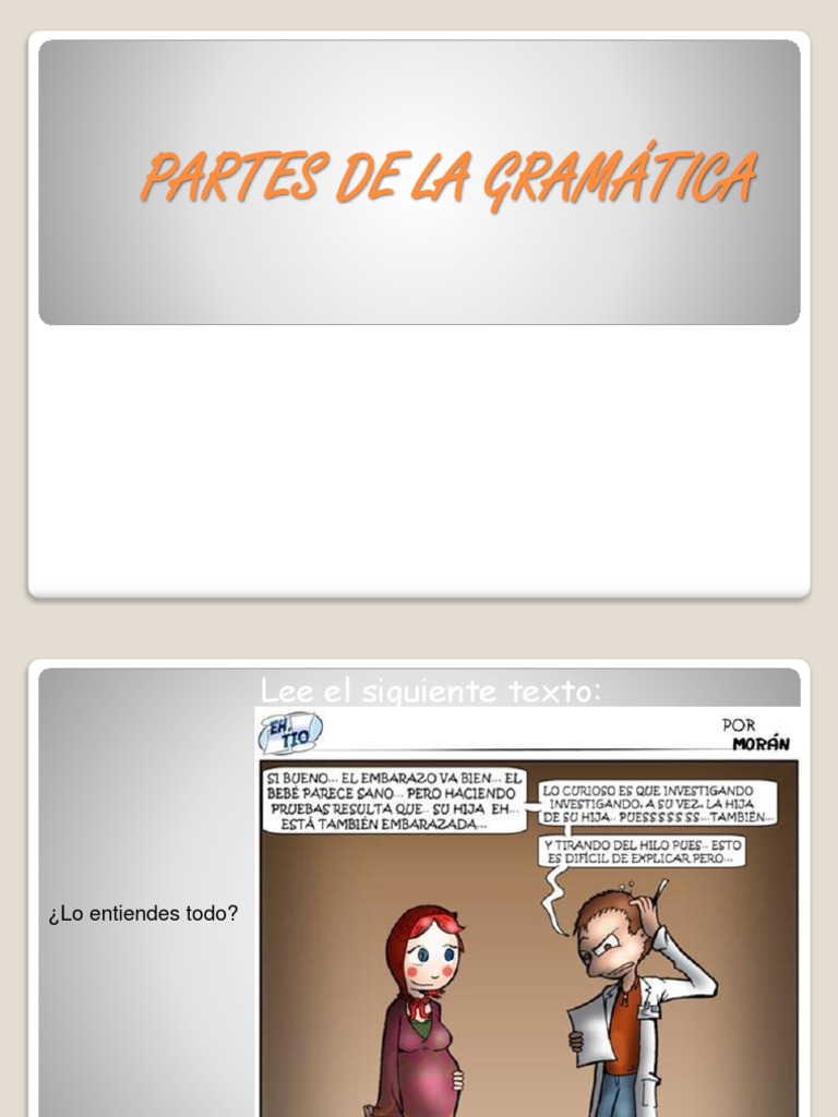 Partes de La Gramatica | PDF | Morfología (Lingüística) | Palabra